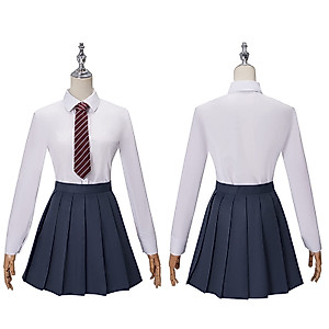 AwwwCos Matilda the Musical Cosplay Red Costume School Girl Dress Uniform Suit Skirt Tie Halloween Party Outfit Kids