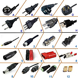 TCTYALR 370W Power 72v Peak 87.6v 24s 5A Electric Scooter chargerelectric Bike bicycke Scooter Golf cart Lithium Battery Charger 48V Lithium ion Charger