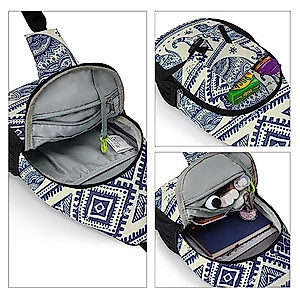 N NEVO RHINO Sling Backpack Multipurpose Crossbody Bag Sling Bag Daypack for Travel Hiking Sports (Lucky Elephant6)