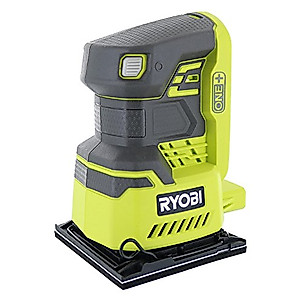 Ryobi P440 One+ 18V Lithium Ion 12,000 RPM 1/4 Sheet Palm Sander w/ Onboard Dust Bag and Included Sanding Pads (Battery Not Included, Power Tool Only)
