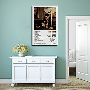 Drake Take Care Album Cover Poster Canvas Poster Wall Art Decor Print Picture Paintings for Living Room Bedroom Decoration Unframe 16x24inch(40x60cm)