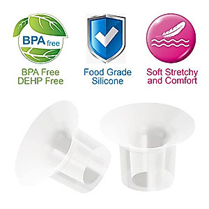 Begical Clear Breastpump Flange Inserts 15mm for Freemie 25mm Collection Cup/Spectra cacacup 24mm Breast Pump Shields/Flanges. Reduce Nipple Tunnel Down to 15mm