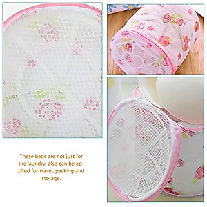 Kisangel 4Pcs Underwear Washing Bag Mesh Laundry Bags Laundry Wash Bag with Zipper Washing Machine Wash Bags Net Wash Bag for Bra Lingerie Underwear Socks Sweater Bra Washer