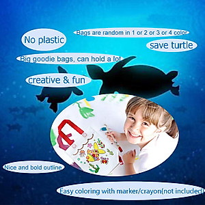 Sand Flower Eco Reusable Coloring Carnival Animal Art Party Goodie Bags with Guestbook Bags (12 PCS)