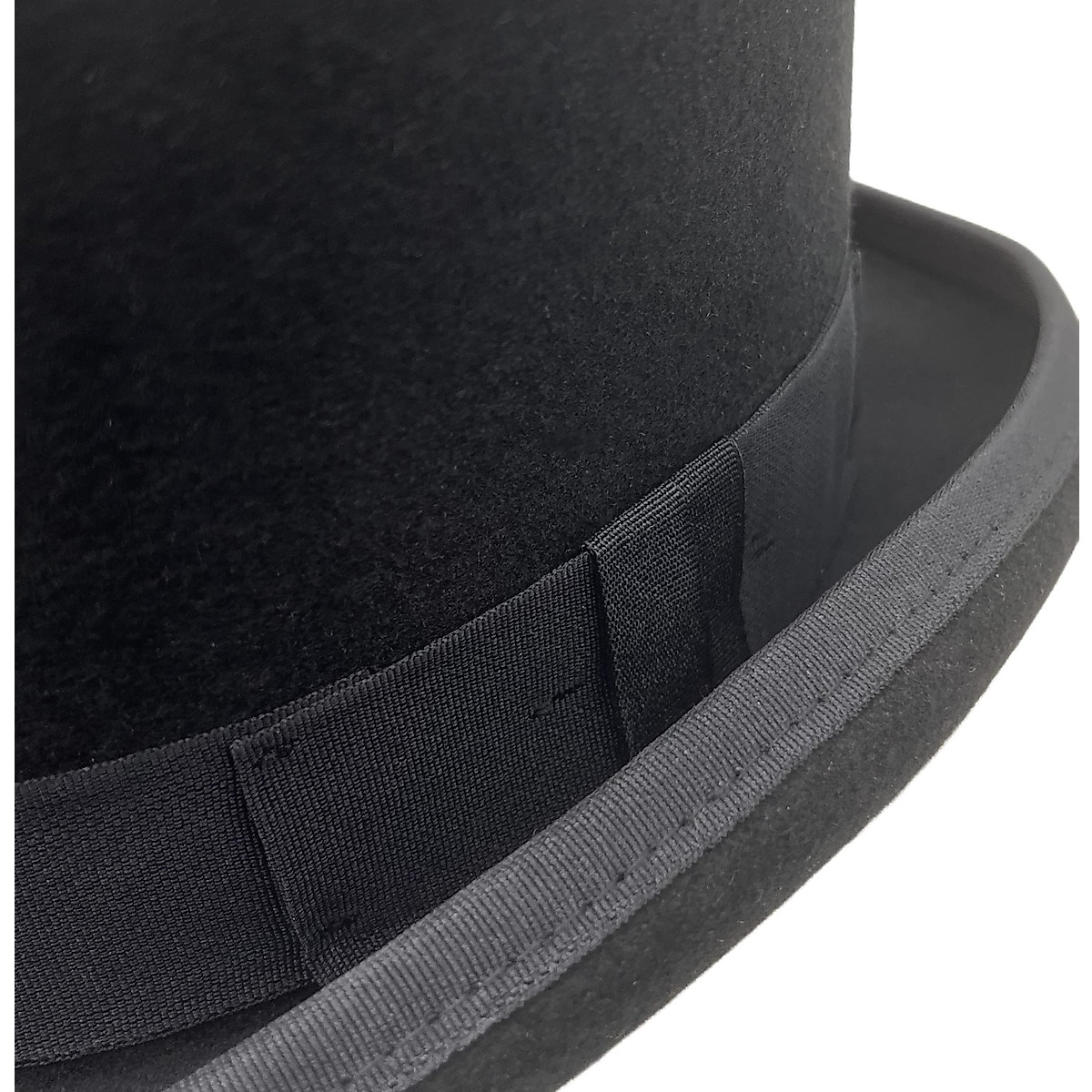 Willheoy Wool Top Hat for Men Satin Lined Topper Hat Black Mens Tophat Christmas Costume Cap