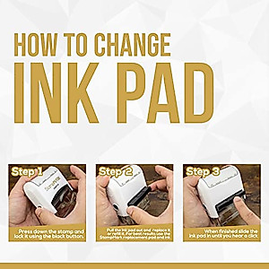 StampMark for Deposit Only Customized Office Self Inking Stamp - 5-Lines - Large - Choose from 15 Ink Colors