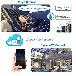 Sparkleiot Zigbee Smart Plug Outlet forPhilipsHue Mini Remote Voice Control with Alexa, Compatible with Google Home SmartThings Hub Required
