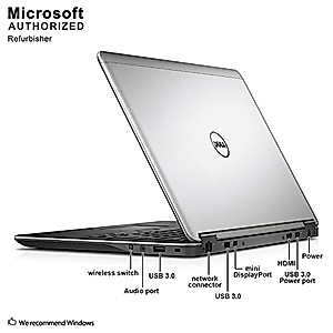 Dell Latitude E7440 14.1" Flagship Business Ultrabook Laptop Computer, Intel Core i7-4600U up to 3.3GHz, 8GB RAM, 256GB SSD, Bluetooth 4.0, HDMI, Windows 10 Professional (Renewed)