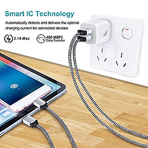 USB Wall Charger, Charger Block, Double USB Fast Charging Cube Block Charger Box, 2.1A Phone Charger Power Adapter 3 Pack for iPhone 14 13 12 11 Pro Max XS XR X 8 7 6S Samsung Galaxy S23 A14 Note 20