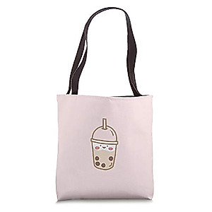 Cute Bubble Milk Tea Boba Lover Minimal Kawaii Aesthetic Tote Bag