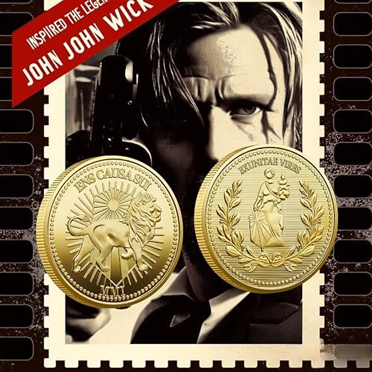 John Wick Continental Coin – Metal Souvenir, 40MM Movie Prop Collectible Coin, Durable Hardware Craft for Fans & Collectors (4pcs Gold)