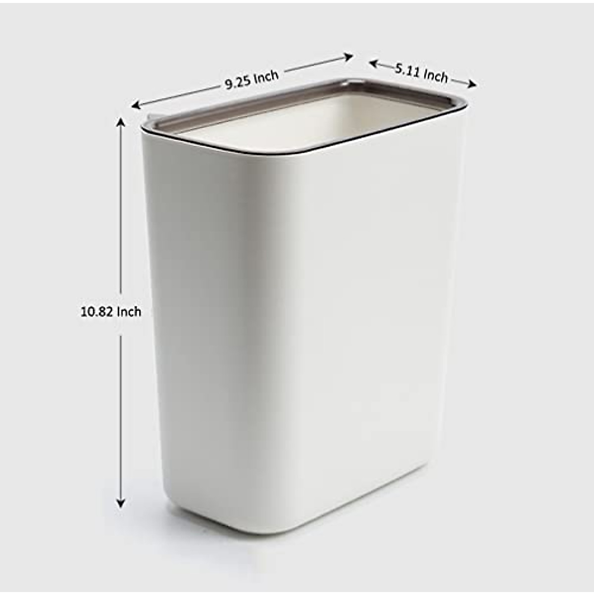 Hanging Trash Can for Kitchen Cabinet Door, Wall Mounted Garbage Bin for Bedroom Bathroom RV (2.2 Gallon/ 8.4L)