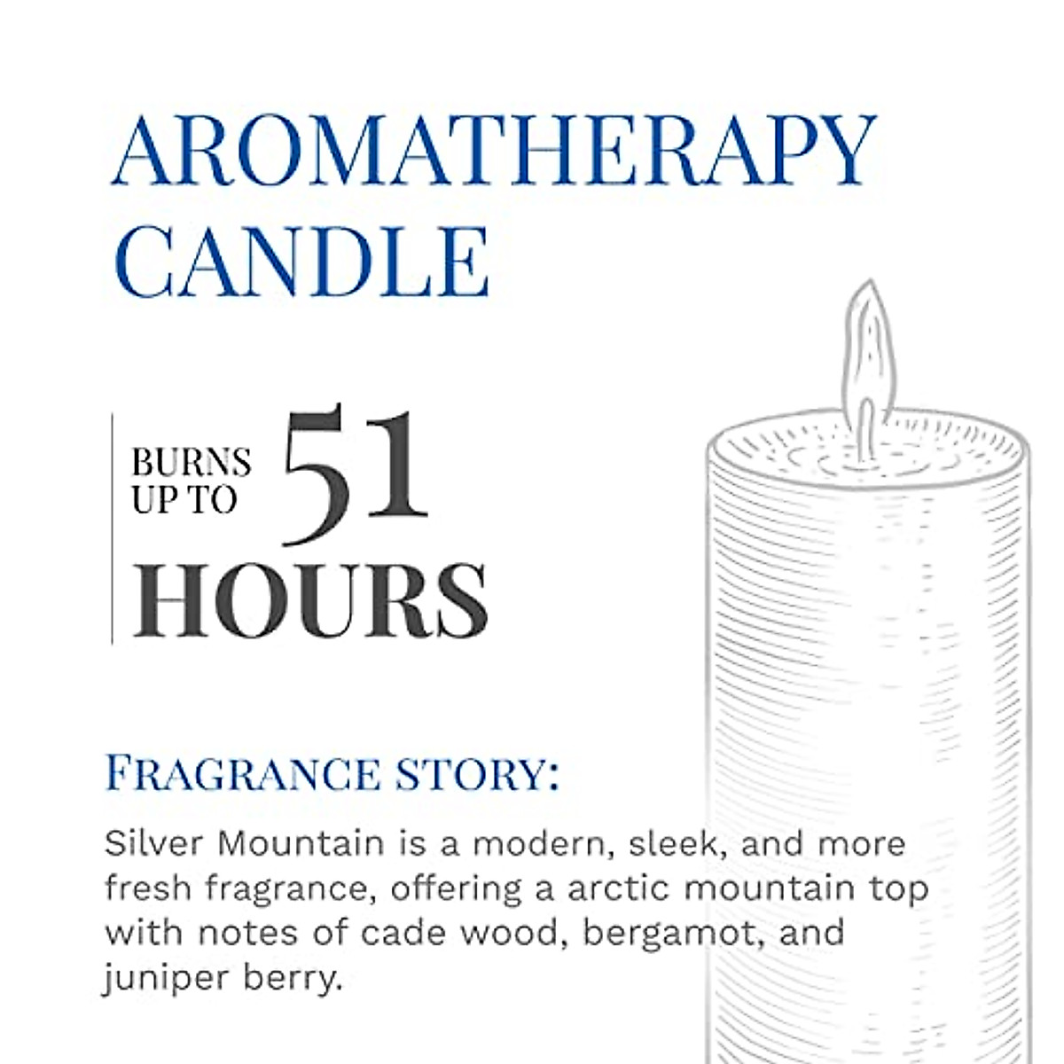 Rugged & Refined Scented Candle, Silver Mountain, 16.25 oz, White