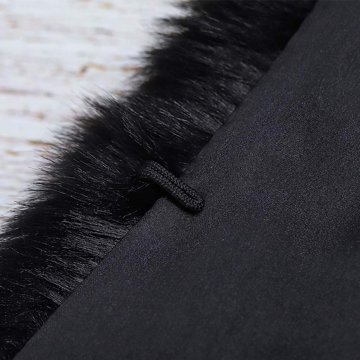 CanB Women's Large 1920 Faux Fur Shawl Bridal Wedding Fur Wraps and Bolero Faux Mink Shrug for Women