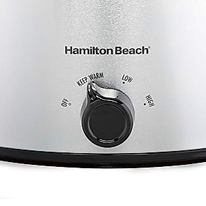 Hamilton Beach 33665 6 Quart Slow Cookers, Silver