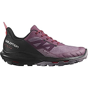 Salomon Women's OUTPULSE Gore-Tex Hiking Shoes for Women, Tulipwood/Black/Poppy Red, 6