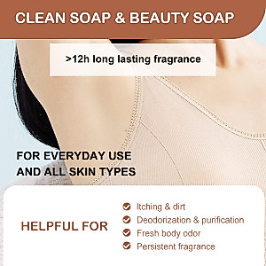 Bee & Flower Soap Bar Sandalwood Soap Moisturizing Bath Bar Soap Nourishes Your Skin 4.4 oz(Pack of 4)