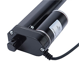 DasMarine 8" Stroke Linear Actuator with Mounting Bracket for Recliner TV Table Lift Massage Bed Electric Sofa,Linear Electric Actuator 225LBS Load Capacity 10mm/s Speed 12V DC,Black,Indoor Outdoor