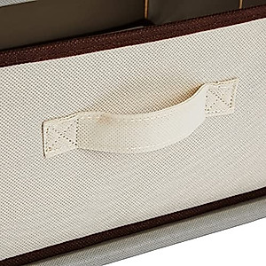 4 Tier Organizer Drawer Storage Tower, Fabric Dresser for Closet, Bedroom, Clothing, Beige (16.5 x 33 In)