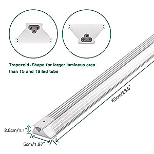 6 Pack LED Shop Light 2FT 30W, 4350LM 5000K Utility Shop Light for Garage, Linkable Daylight White Shop Lights, High Output Garage Light, Ceiling Light Fixture, LED Tube Light, Under Cabinet Light