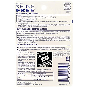 Maybelline New York Shine Free Oil Control Loose Powder, Light [210] 0.7 oz (Pack of 3)
