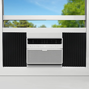 Air Jade Window Air Conditioner Side Panels Insulation, Window AC Side Foam Panel of 17 x 9 x 7/8 inches, Pack of 2, Black