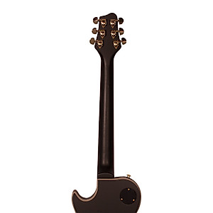 Sawtooth Heritage Series Maple Top Electric Guitar, Satin Black