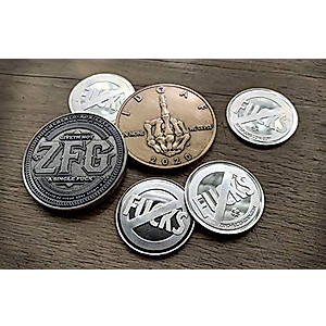 ZFG Inc. IDGAF Middle Finger Reminder Coin, Bronze Color, Collectible Challenge Coin, 1-Count