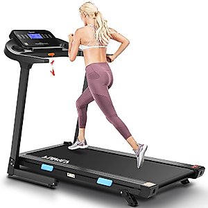 FUNMILY Treadmill 300 lb Capacity with Incline, Ultra-Wide Running Area, Max 3.25HP Large Folding Treadmill for Home Black