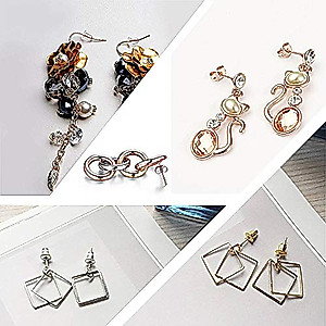 Vivixin 1080pcs Earring Backs, Earring backings, Earring Safety Back Pads backstops Stopper, Clear Rubber Bullet Shape Butterfly Plastic Secure Earring kit (10styles)