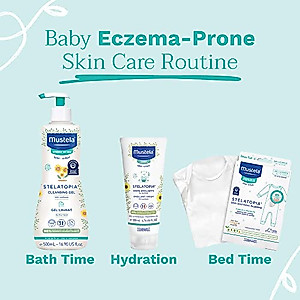 Mustela Stelatopia Skin Soothing Pajamas - Baby Pajamas for Eczema-Prone Skin - with Natural Avocado & Sunflower Oil - 6 to 12 Months . 1 Count (Pack of 1)