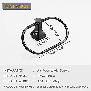 BESy Oil Rubbed Bronze Toilet Tissue Paper Holder with BESy Adhesive Brass Clothes Hook Single Towel Hook for Bathroom Kitchen Garage Square Style Robe Hook Coat Hook Hat Hook