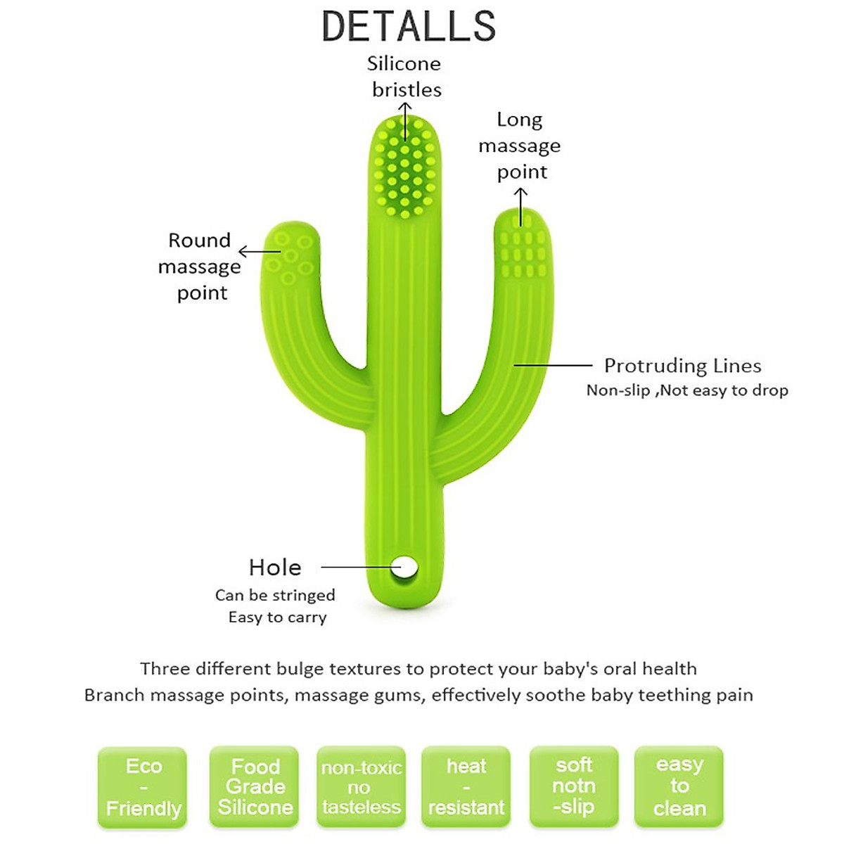 T.T.B Baby Toothbrush Teether Teething Toothbrush Toys Soft Silicone Bristles for Baby and Infant (2pcs Blue and Green)