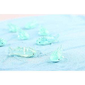 Exasinine 30 Pcs Whale Miniature Figurines DIY Accessories Kit Decoration Set for Fairy Garden Succulent Planter Moss Landscape DIY Terrarium Home Décor