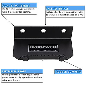Homewell Hands Free Door Opener for Retail, Offices, Gates (Foot Pull 6-Pack, Aluminum Black)