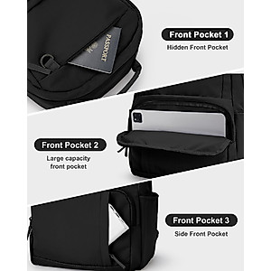 bergsalz Black Backpack For Women Men School Bag Mochilas Escolares Para Niñas Book Bag College Backpacks For Women School Backpack For Girls Boys Backpack For College Book Bags