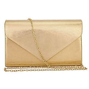 SUCCUNA Women Clutch Purse Evening Bag Gold Crossbody Handbag for Wedding Party