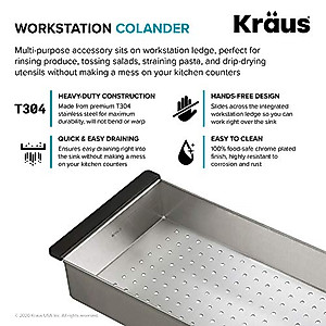 Kraus CS-6 Kore Colander, 16 3/4 inch