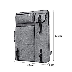 4K Artist Portfolio Case Waterproof Drawing Board Backpack Adjustable Large Canvas Shoulder Bag Sketching Art Supplies Carry Bag Travel Tote Artist Portfolio for Drawing Pad Artwork Project