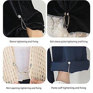 Multi-Function Magnetic Clothing Clips, 4 Pack Strongest Magnetic Strength Buttons Clips, Magnetic Buttons for Clothing, for Cardigan, Cuff Hem Trouser Legs (2*Black+2*Silver)