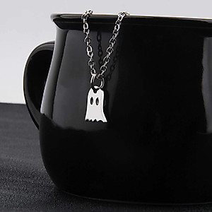 BNQL Tiny Cute Ghost Necklace Halloween Funny Jewelry