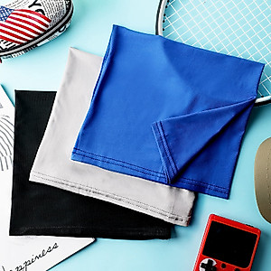 3 Pieces Men Sun Protection Face Cover Bandana Neck Gaiter Breathable Adjustable Outdoor Sunscreen Cover for Fishing Cycling (Black, Grey, Dark Blue)