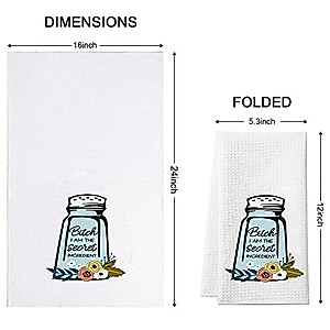 Funny Inappropriate Kitchen Towels Bitch I am The Secret Ingredient Cute Housewarming Gift Novelty Dish Towel (Secret Ingredient)