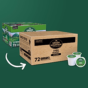 Green Mountain Coffee Roasters Dark Magic, Single-Serve Keurig K-Cup Pods, Dark Roast Coffee Pods, 12 Count (Pack of 6)