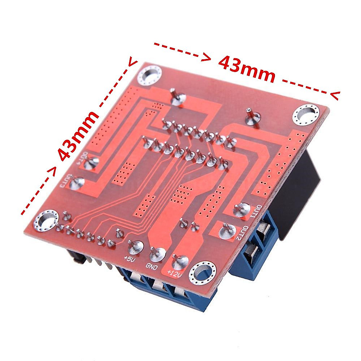 Ardest L298N Dual H-Bridge Motor Drive Controller for Arduino Smart Car Robot Power Stepper Motor Driver Module
