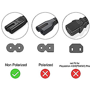 6ft AC Power Cord Cable Fit for Sony PS4 PS3 PS5 Playstation 4 3 5 Replacement