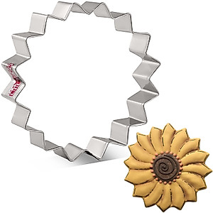 LILIAO Sunflower Cookie Cutter - 3.8 x 3.8 inches - Stainless Steel