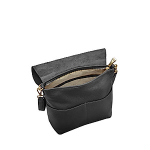 GiGi New York Handcrafted Womens Black Andie Crossbody