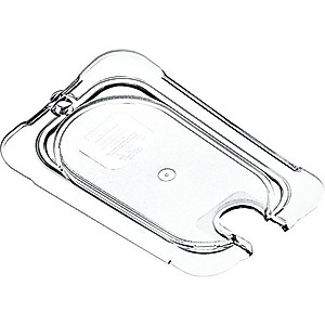 Carlisle FoodService Products 10337U07 StorPlus Ninth Size Polycarbonate Universal Flat Surface Notched Food Pan Lid, Clear (Pack of 6)