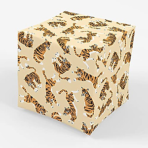 Stesha Party Tiger Wrapping Paper Funny Present Gift Wrap Folded Flat 30 x 20 Inch, 3 Sheets